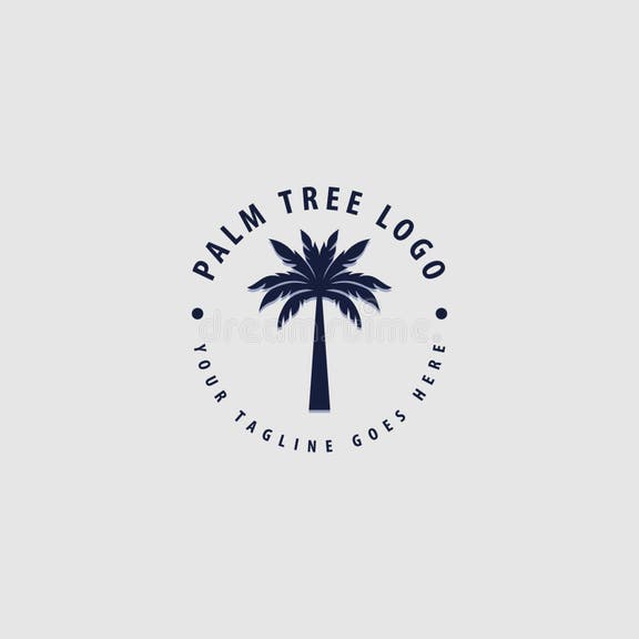Palm Tree Element Shape for Logo Template Stock Vector - Illustration ...