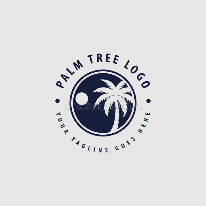Palm Tree Element Shape for Logo Template Stock Vector - Illustration ...