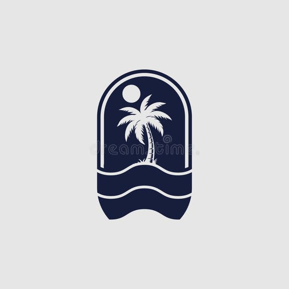 Palm Tree Element Shape for Logo Template Stock Vector - Illustration ...
