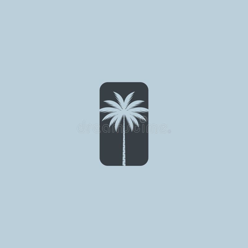 Palm Tree Element Shape for Logo Template Stock Vector - Illustration ...