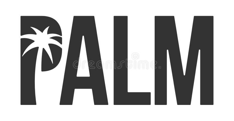 Word PALM. Vector Decorative Zentangle Object Stock Vector ...