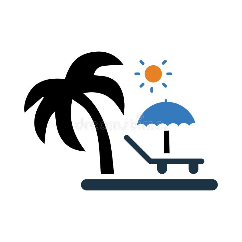 Palm Tree, Tree, Sun, Umbrella, Bed, Beach Bed, Sea Beach Summer Icon ...