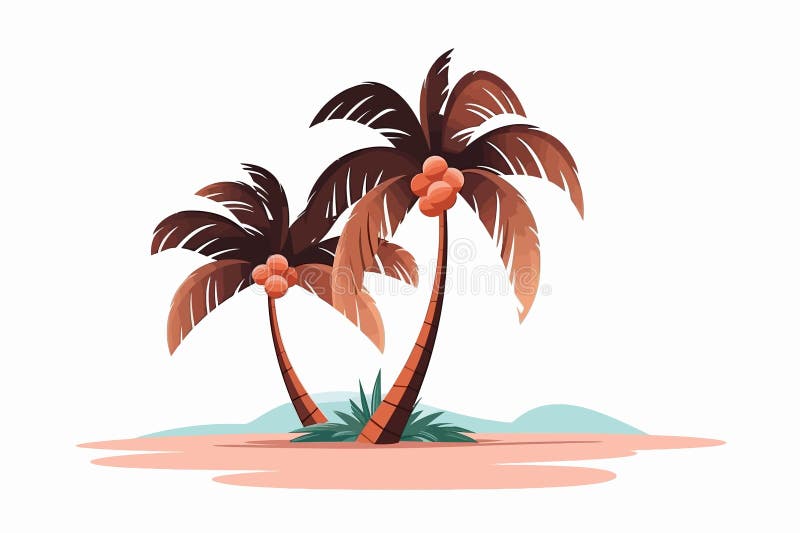Palm Tree Vector Flat Minimalistic Vector Style Illustration Stock ...
