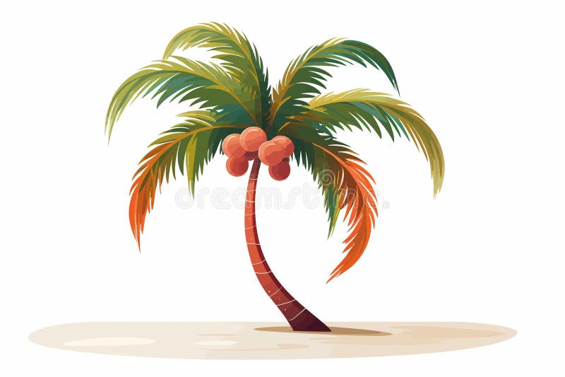 Palm Tree Vector Flat Minimalistic Vector Style Illustration Stock ...
