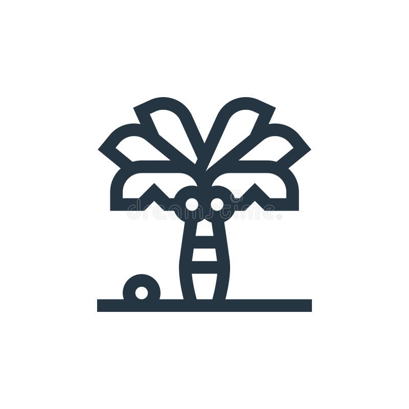 Palm Tree Vector Icon. Palm Tree Editable Stroke. Palm Tree Linear ...