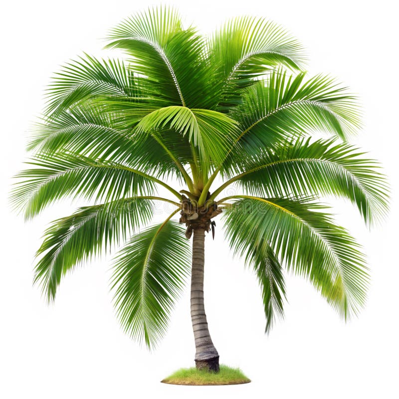 Palm Tree on White Background Stock Illustration - Illustration of ...