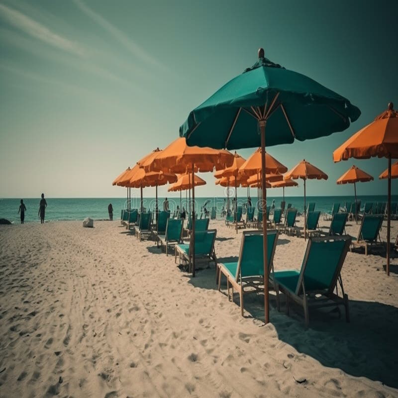 Serene Beachscape with Rolling Waves Illuminated by a Picturesque ...