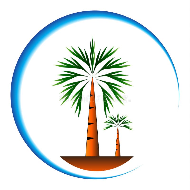Palm trees icon cartoon stock vector. Illustration of coconut - 97237581
