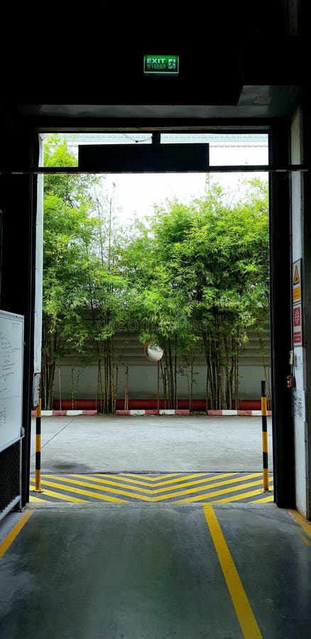 Factory emergency exit. stock image. Image of safety - 217073387