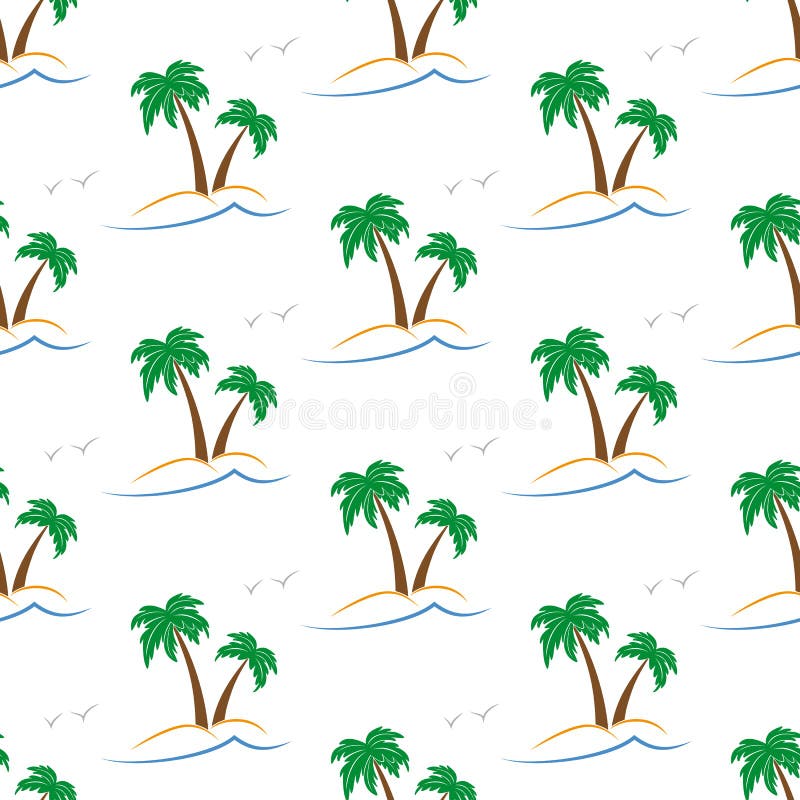 Palm trees pattern stock vector. Illustration of nature - 64607867