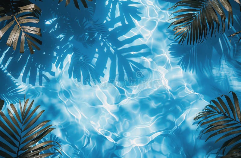 Palm Tree Reflected in Water Stock Photo - Image of symmetry, landscape ...