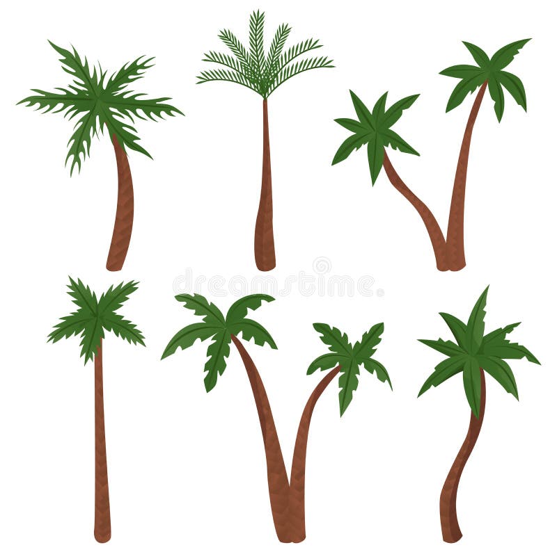 Palm Trees Vector Illustration. Stock Vector - Illustration of miami ...