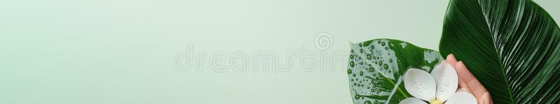 In the Palm of Your Hand is a White Tropical Flower on a White ...