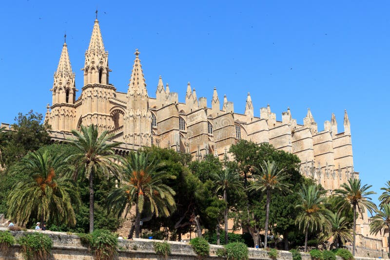 Palma Cathedral in Majorca stock image. Image of architectural - 48102719