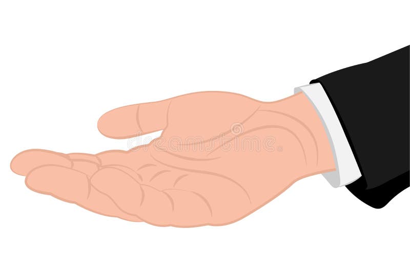 Una Mano Extendida, Una Persona Pide Algo U Ofertas Stock de ...