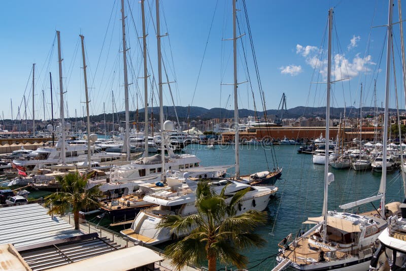 Palma, Mallorca, Spain - April 13, 2019: View of a Small Part of the ...