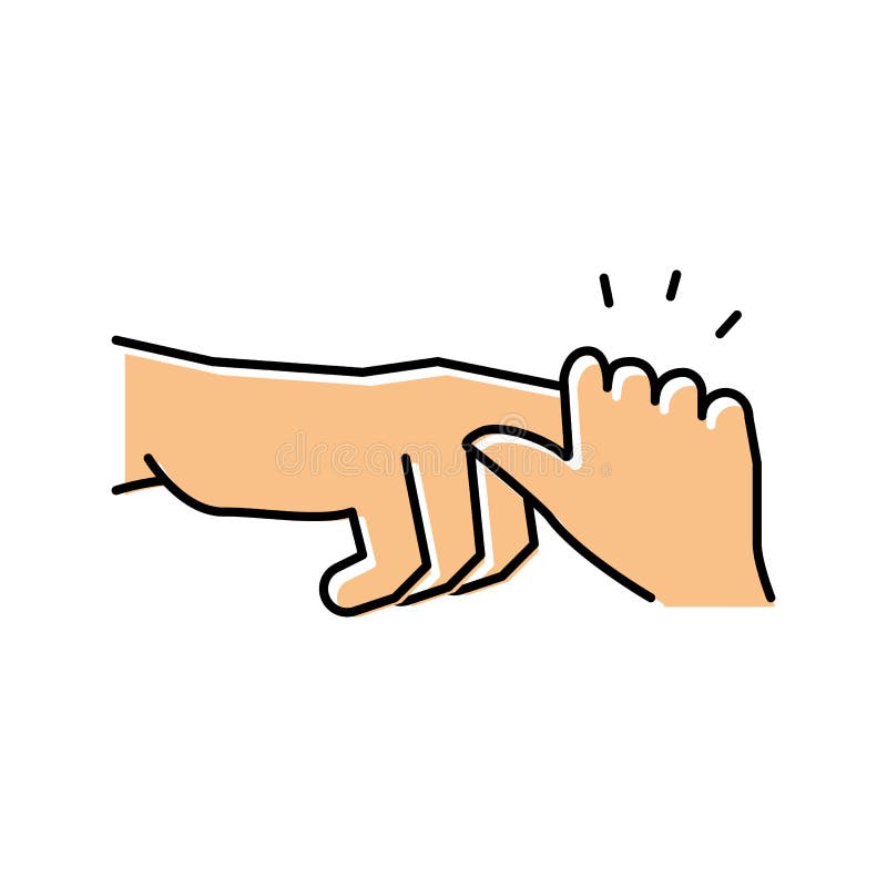 Palmar Grasp Reflex Color Icon Vector Illustration Stock Vector ...