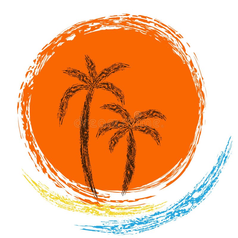 Tres palmas ilustración del vector. Ilustración de blanco - 66647984