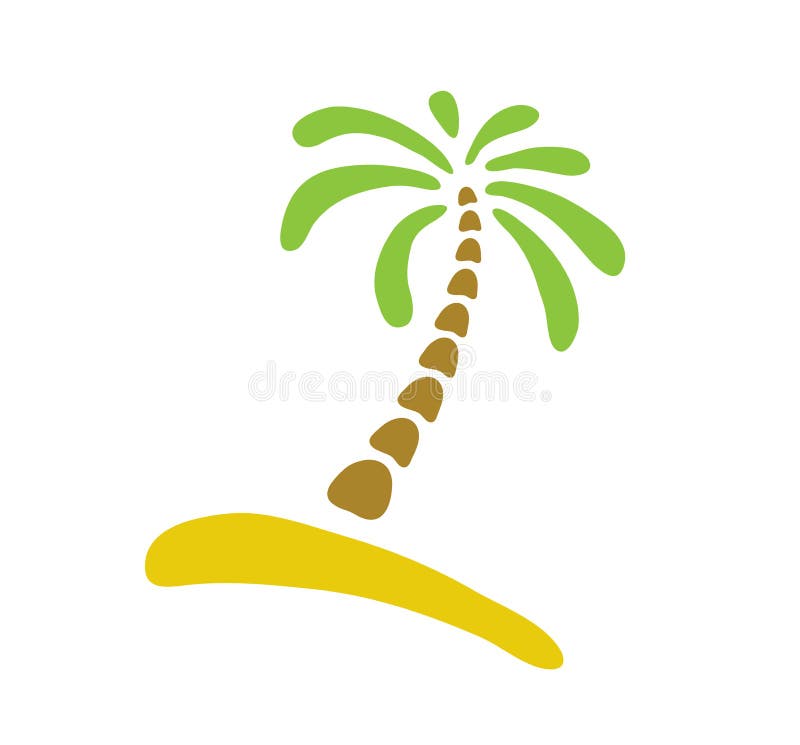 Palmera Y Sol, Ejemplo Del Vector Del Watercolour Ilustración del ...