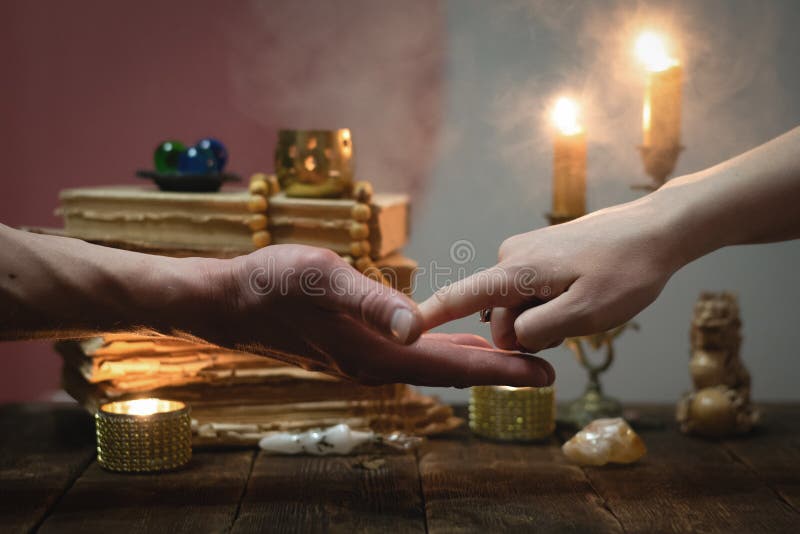 Palmist. stock image. Image of amulet, divination, charm - 139259043