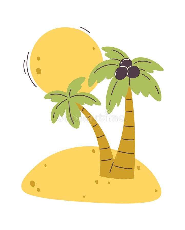 Palms On Beach Stock Vector Illustration Of Travel 274725223