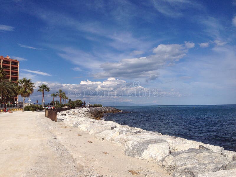 Palms in Marbs stock image. Image of breakwater, vacation - 78437915