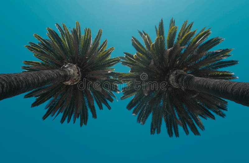 Palms Texture. Tropical Palm Leaf Background, Coconut Palm Trees ...