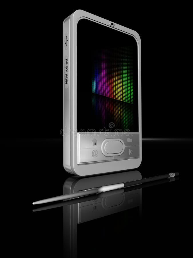 Palmtop stock illustration. Illustration of pilot, mail - 9618738