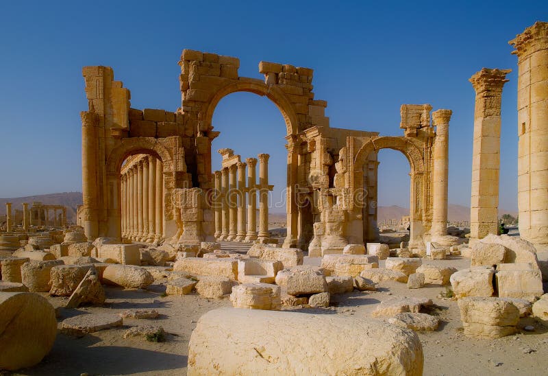 Ruins of Palmyra stock photo. Image of building, landmark - 17455360