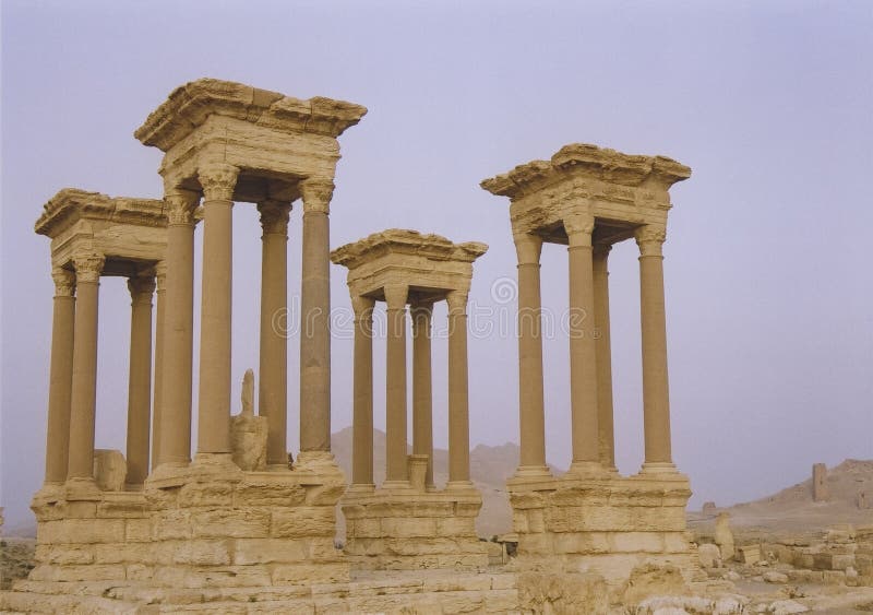 Palmyra Desert Ruins Arab Fort Syria Stock Image - Image of built ...