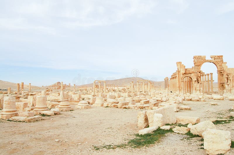 Palmyra Ruins - Syria before Civil War Stock Image - Image of ...