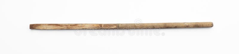 Palo Largo De Madera Aislado En Blanco Imagen de archivo - Imagen de ...