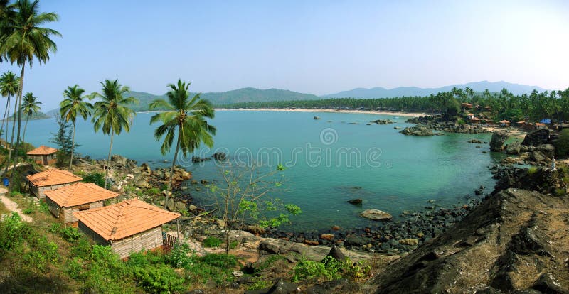 Palolem Beach lagoon, Goa stock photo. Image of paradise - 13777806