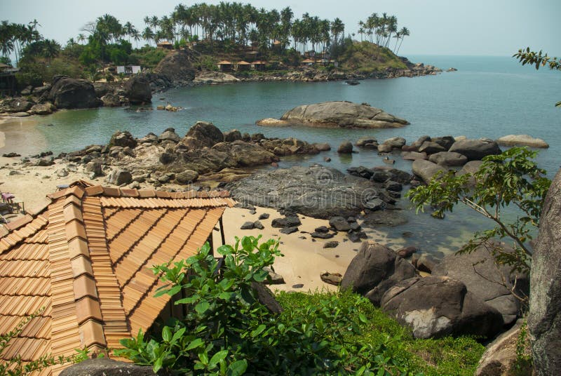 Palolem Beach lagoon, Goa stock image. Image of idyllic - 29773529