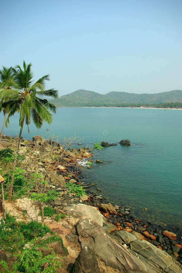 Palolem Beach lagoon, Goa stock image. Image of destination - 29773915