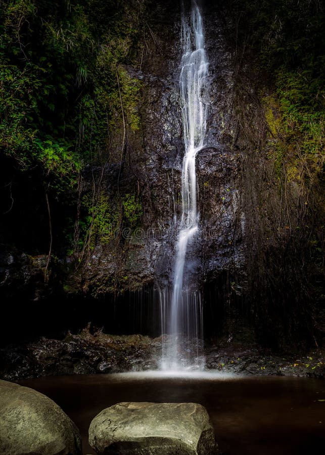 Palolo Valley Waterfalls stock image. Image of jungle - 295471555