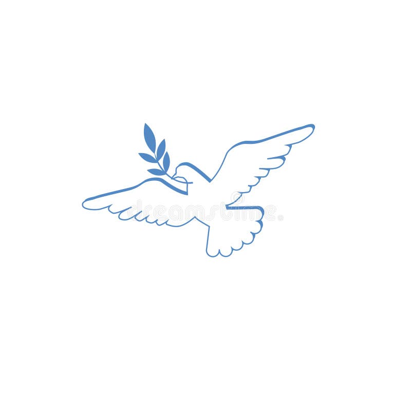 Paloma Con La Rama De Olivo Ilustración del Vector - Ilustración de ...