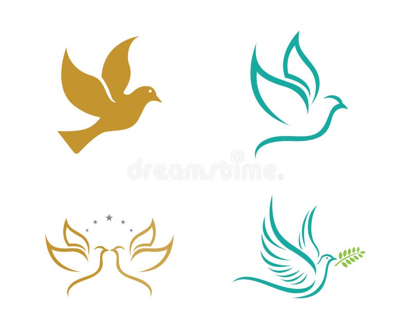 Paloma Logo Template Del Pájaro Ilustración del Vector - Ilustración de ...