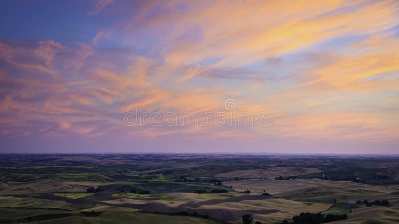 Palouse Sunset, Washington stock photo. Image of palouse - 62158164