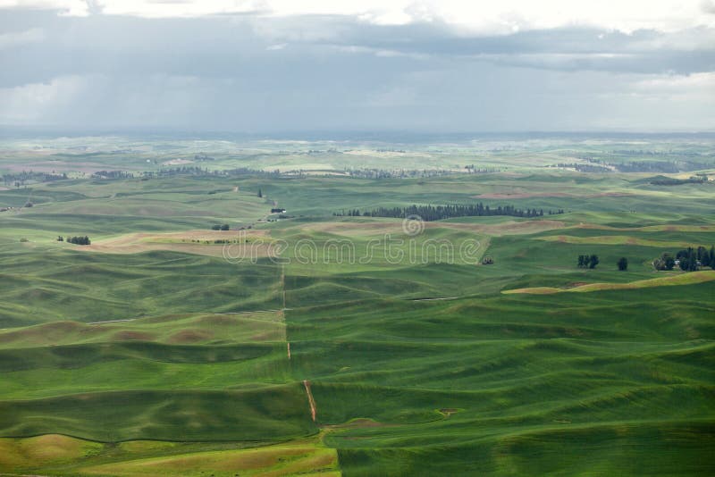 An Overhead View of the Palouse Valley in Washington Stock Image ...