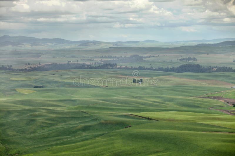 An Overhead View of the Palouse Valley in Washington Stock Photo ...