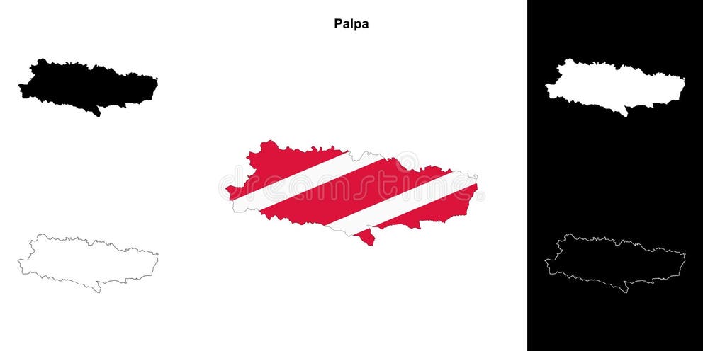 Palpa outline map stock vector. Illustration of infographics - 371576664