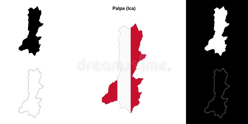 Palpa outline map stock vector. Illustration of detailed - 371585233