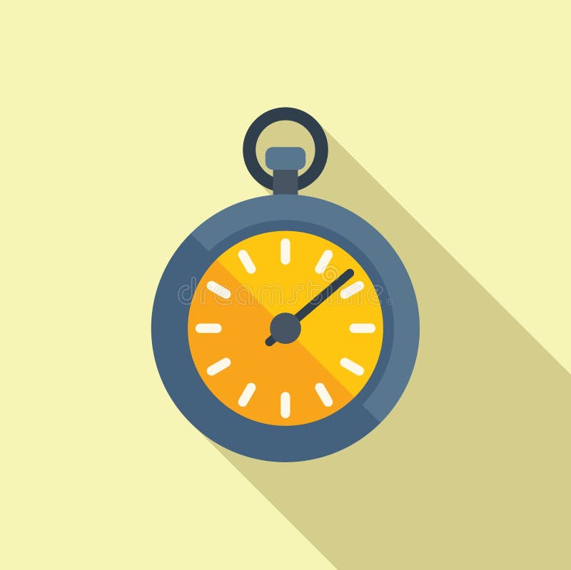 Palpitating Stopwatch Icon Flat Vector. Person Sick Heart Effect Stock ...