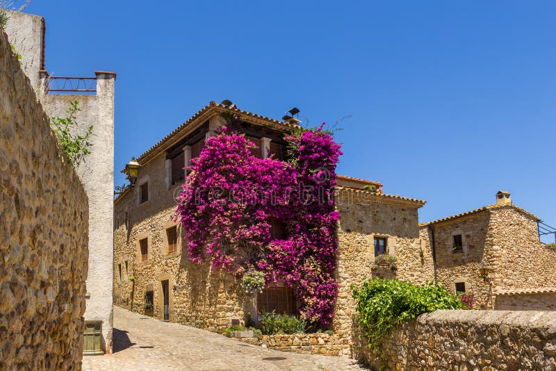 Pals Medieval Town in Catalonia, Spain Stock Image - Image of rural ...