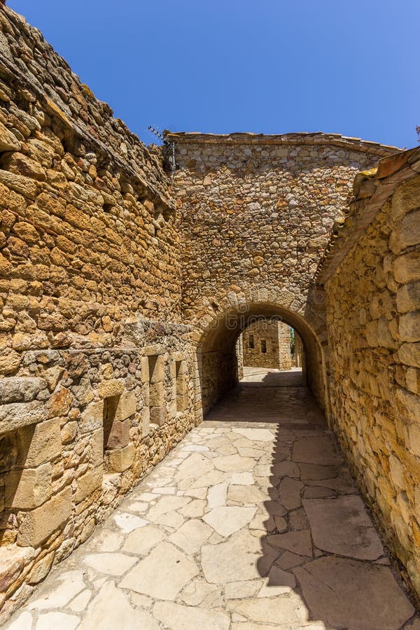 Pals Medieval Town in Catalonia, Spain Stock Image - Image of rural ...