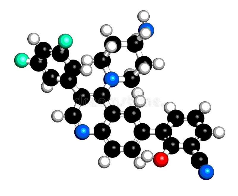 Paltusotine Acromegaly Drug Molecule. 3D Rendering Stock Vector ...