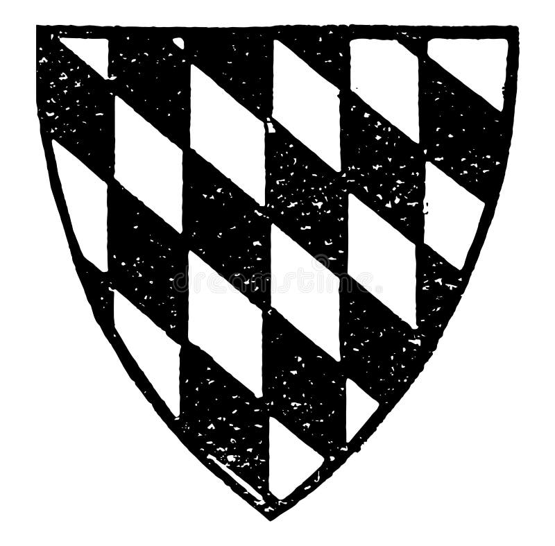 Paly Bendy by a Compound of Paly and Bendy Vintage Engraving Stock ...