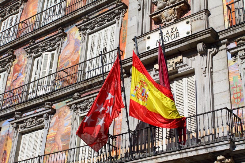 Palza Mayor, Madrid, Spain. Stock Image - Image of spain, building ...