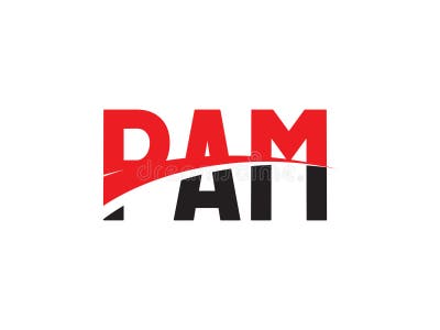 PAM Letter Initial Logo Design Vector Illustration Stock Vector ...